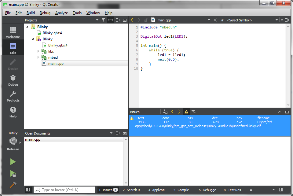 Building offline with Qt Creator IDE | Mbed